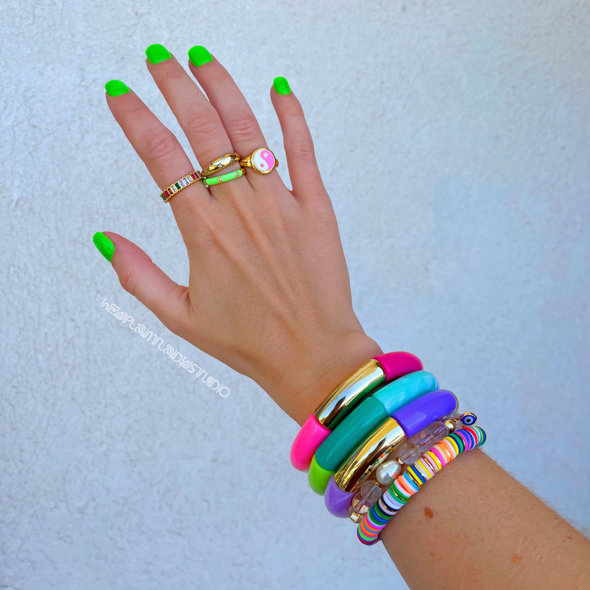 POOL FLOAT - Macaroni Stretch Bracelet – Hey Plant Lady Studio